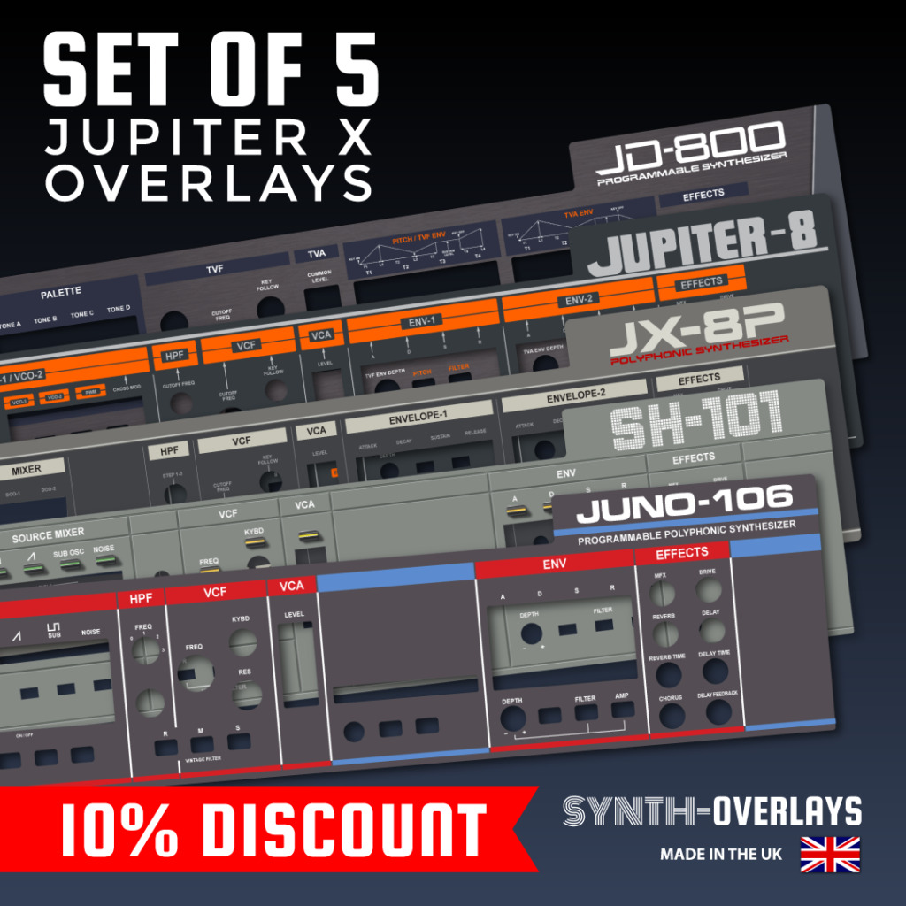 5 x – Jupiter X Overlays – Synth Overlays