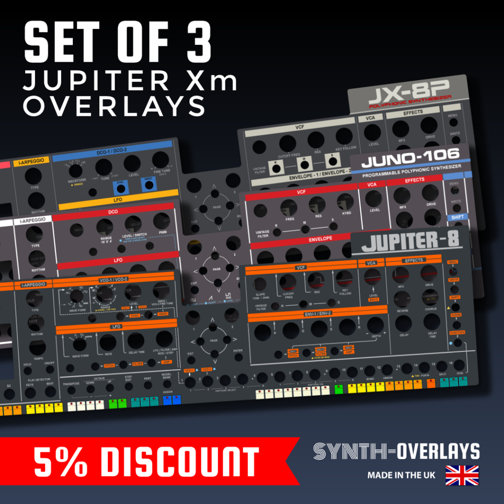3 x – Jupiter Xm Overlays – Synth Overlays