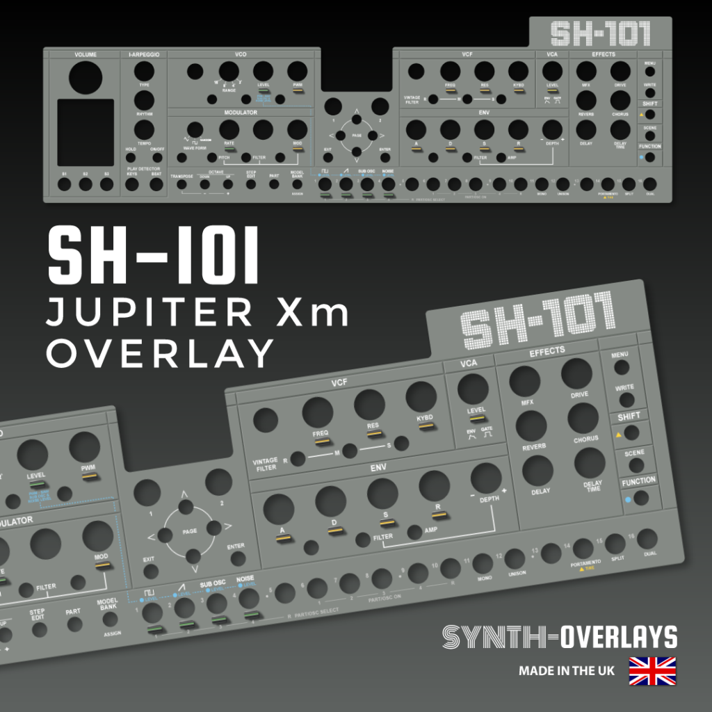 SH-101 Overlay – Jupiter Xm – Synth Overlays
